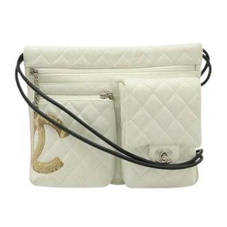 Chanel Sac bandouli&egrave;re vintage doccasion - Femme - Pre-owned - Blanc - Taille: ONE Size