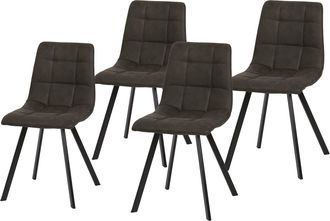 ars manufacti home24 Polsterstuhl Donnell 44 x 86 x 57cm Beige/Anthrazit 4er Set