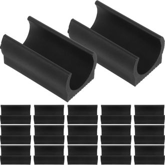 SOLUSTRE 20 St&uuml;ck U F&ouml;rmige rutschfeste Stuhlbeinkappen aus Kunststoff mit Bodenschonern M&ouml;belfu&szlig;schoner f&uuml;r Trampoline St&uuml;hle und M&ouml;bel Einfache Montage