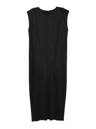 Pleats Please Issey Miyake Robe Au Genou - Noir