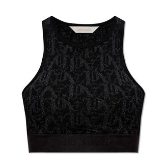 Palm Angels Top mit Logo - - Tops - Damen - Schwarzk - M