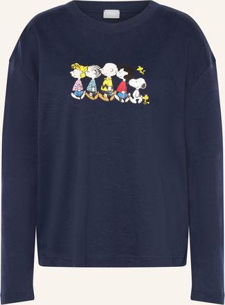 Mey Mey Schlafshirt Serie Mey &times; Peanuts blau