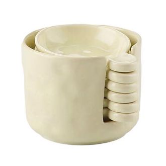 Generico Assiette &agrave; sauce - Plat &agrave; condiments en c&eacute;ramique avec bo&icirc;te de rangement, mini assiette pour sauce ketchup, service de fruits de f&ecirc;te pour collations