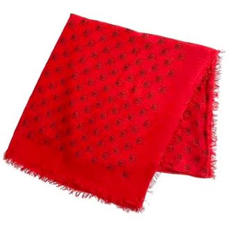 Gucci Pre-owned Soie foulards - Femme - Pre-owned - Rouge - Taille: ONE Size