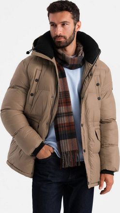 Ombre Winterjacke Lange Herren-Pufferjacke
