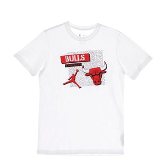 Nike Jordan Chicago Bulls Tee Essential Statement T-Shirt - Homme - Sport - Blanc - Taille: XL