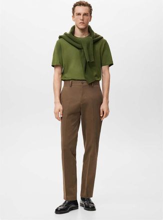 Mango T-shirt 100 % coton regular-fit vert - Homme - XXL - MANGO MAN