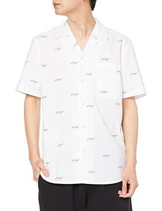 HUGO BOSS Hommes Ellino Chemise Relaxed Fit en Popeline de Coton imprimée