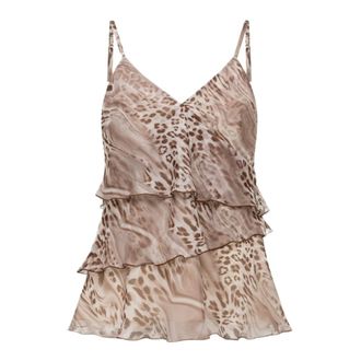 Blugirl Femme, Tops, Multicolore, Taille: 38 FR Top Spotted
