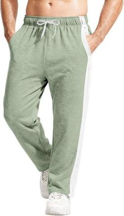 Generic Pantalon de jogging dext&eacute;rieur pour homme pour la randonn&eacute;e, la marche, taille &eacute;lastique, l&eacute;ger, s&eacute;chage rapide, confortable, vert menthe, XXL