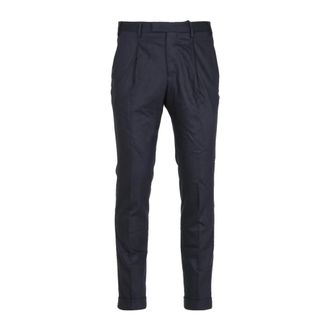 Pantaloni Torino Blaue Wollhose mit l&auml;ssiger Eleganz - - Trousers - Herren - Blau - L