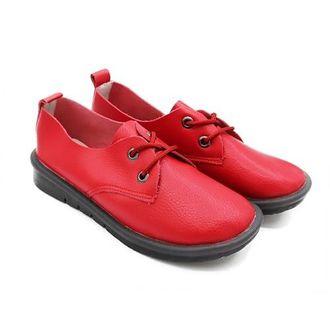 Zerimar Chaussures à Lacets pour Femme - Modèle élégant et Confortable - Style raffiné et Grand Confort - Rouge, Pointure 38