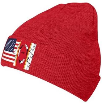 Generic Bonnet Tricoté Drapeau De La Tribu Karuk De Californie Et DAmérique Anti-Transpiration Tricoter Chapeau Universelle Casquette Tricoté pour Femme Adult