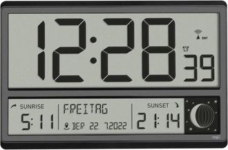 TFA Dostmann Tfa 60.4524.01 schwarz Digitale XL-Funkuhr
