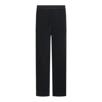 Emporio Armani Navy Logo Lettering Baumwollhose - - Trousers - Herren - Blau - XL