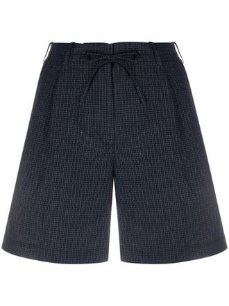 Aspesi short &agrave; taille &agrave; lien de resserrage - Bleu