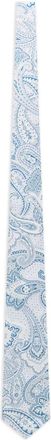Etro Seidenkrawatte mit Print - Blau