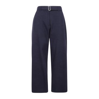STUDIO NICHOLSON Doring Wide Leg Belted Pants - - Trousers - Damen - Blau - 2XS
