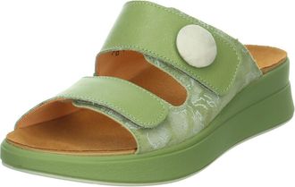Think Damen Meggie Lederfutter Hausschuh, Aloe/Kombi 7020, 42 EU