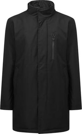 AlltheMen Manteau Long Homme Hiver Doublé Chaud Doudoune Casual Imperméable Col Montant Parka Matelassée en Duvet Noir XXL