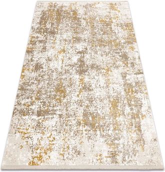 RugsX Moderner Teppich duke 51546 beige / gold - Vintage, strukturiert, sehr weich, Fransen beige 80x150 cm