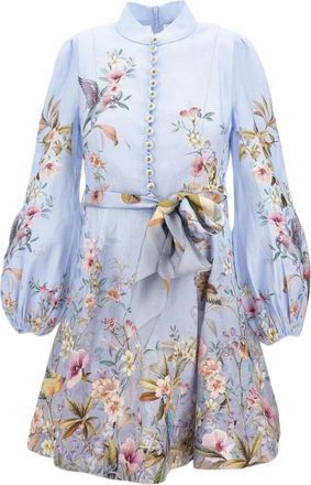 Zimmermann Femme, Robes, Bleu, Taille: 38 FR Rebellion Button Mini Dress