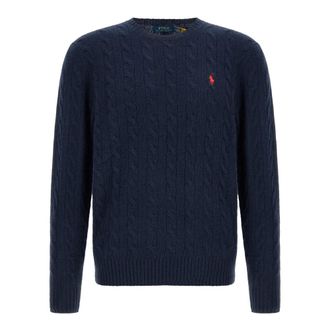 Polo Ralph Lauren Homme, Pulls, Bleu, Taille: M Pull en laine et cachemire &agrave; torsades et col rond