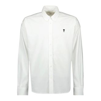 Ami Homme, Chemises, Blanc, Taille: XL Chemise Coeur Ami Blanc Coton Biologique