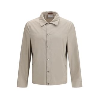 Brunello Cucinelli Homme, Vestes, Beige, Taille: M Manteau en polyester au design classique