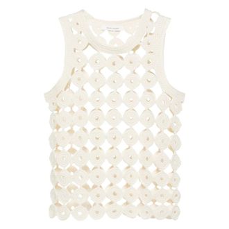 Wales Bonner Stanza Strickweste - - Tops - Damen - Beige - M