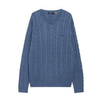 Polo Ralph Lauren Pull Col Rond Manches Longues LS Driver CN - Homme - Pulls - Bleu - Taille: L