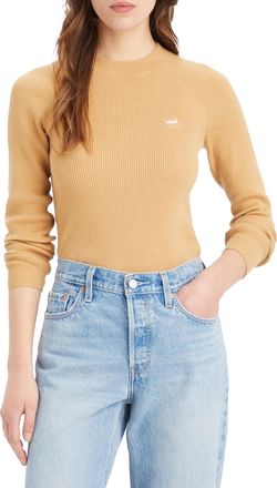 Levi's Damen Crew Rib Sweater Pullover Sweatshirt, Tan, XS