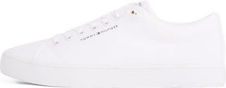 Tommy Hilfiger Baskets Vulcanis&eacute;es Homme Core Canvas Basses, Blanc (White), 45