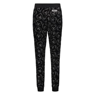 Moschino Samt Bestickte Logo Elastische B&uuml;ndchen Hose - - Trousers - Damen - Schwarzk - S