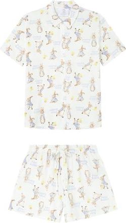 Women'secret Short Pyjama Multilicense Nostalgia Petter Rabbit, Blanc, XL Femme