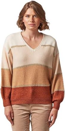 Deeluxe Pull Femme à Rayures en Jersey Lurex Pull LODINA Confort Femme