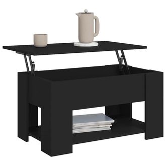Generic Couchtisch, Liftplatte aus Holzwerkstoff mit Unterer Offener Ablage, Moderner, Minimalistischer Wohnzimmer-Mitteltisch f&uuml;r Heimdekoration und den (79 