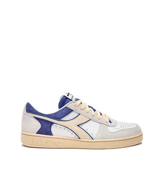 Diadora Magic Basket Low Suede Leather 501.178565 01 C5753 Col. Bianco Royal Bianco Royal/44 1/2