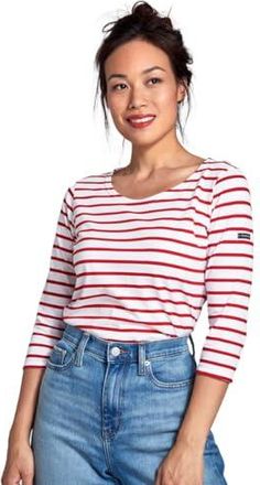 Armor Lux Marini&egrave;re col Bateau en Coton l&eacute;ger