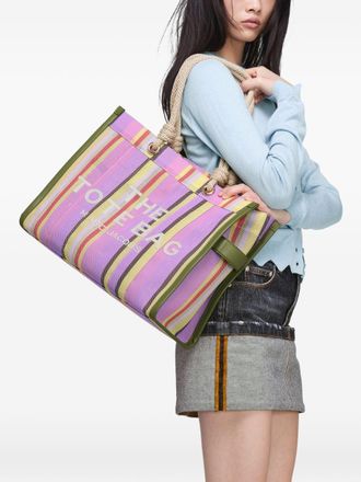 Marc Jacobs Striped Canvas Tote Bag - Pink