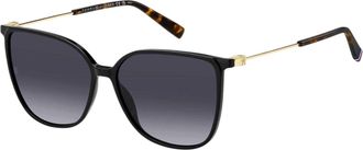 Tommy Hilfiger Rund-Sonnenbrille (Schwarz)