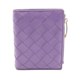 Bottega Veneta Portefeuille Bi-pli Intrecciato Pre-owned - Femme - Pre-owned - Violet - Taille: ONE Size