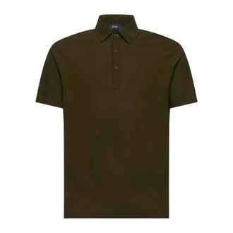 Herno Homme, Tops, Vert, Taille: L Polo Vert avec Logo M&eacute;tal