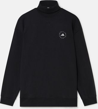 Stella McCartney TrueCasuals High-Neck Sweatshirt, Woman, Black, Size: S