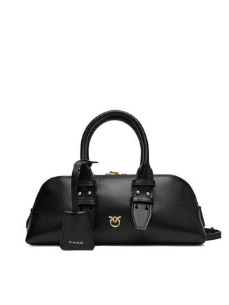 Pinko Handtasche Bowling Bag Baguette AI 25-26 PLTT 105334 A0QO Schwarz