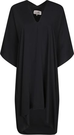 Maison Margiela Femme, Blouses et Chemises, Noir, Taille: 34 FR Midi Draped Dress