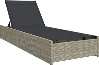 vidaXL Vidaxl - Transat avec coussin 1-personne Beige 60 x 200 x 27cm polyrotin