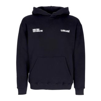 Usual Homme, Sweatshirts et sweats à capuche, Noir, Taille: XL Sweat à capuche noir avec logo Fabri Fibra