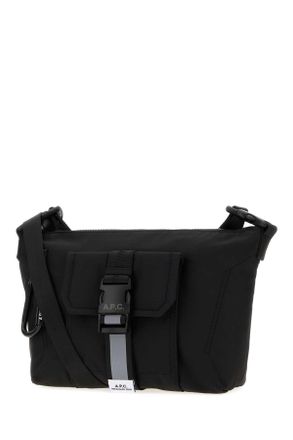 A.P.C. Mens Crossbody Bag Black Fabric