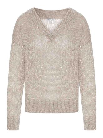 Brunello Cucinelli Rundhalspullover - Braun